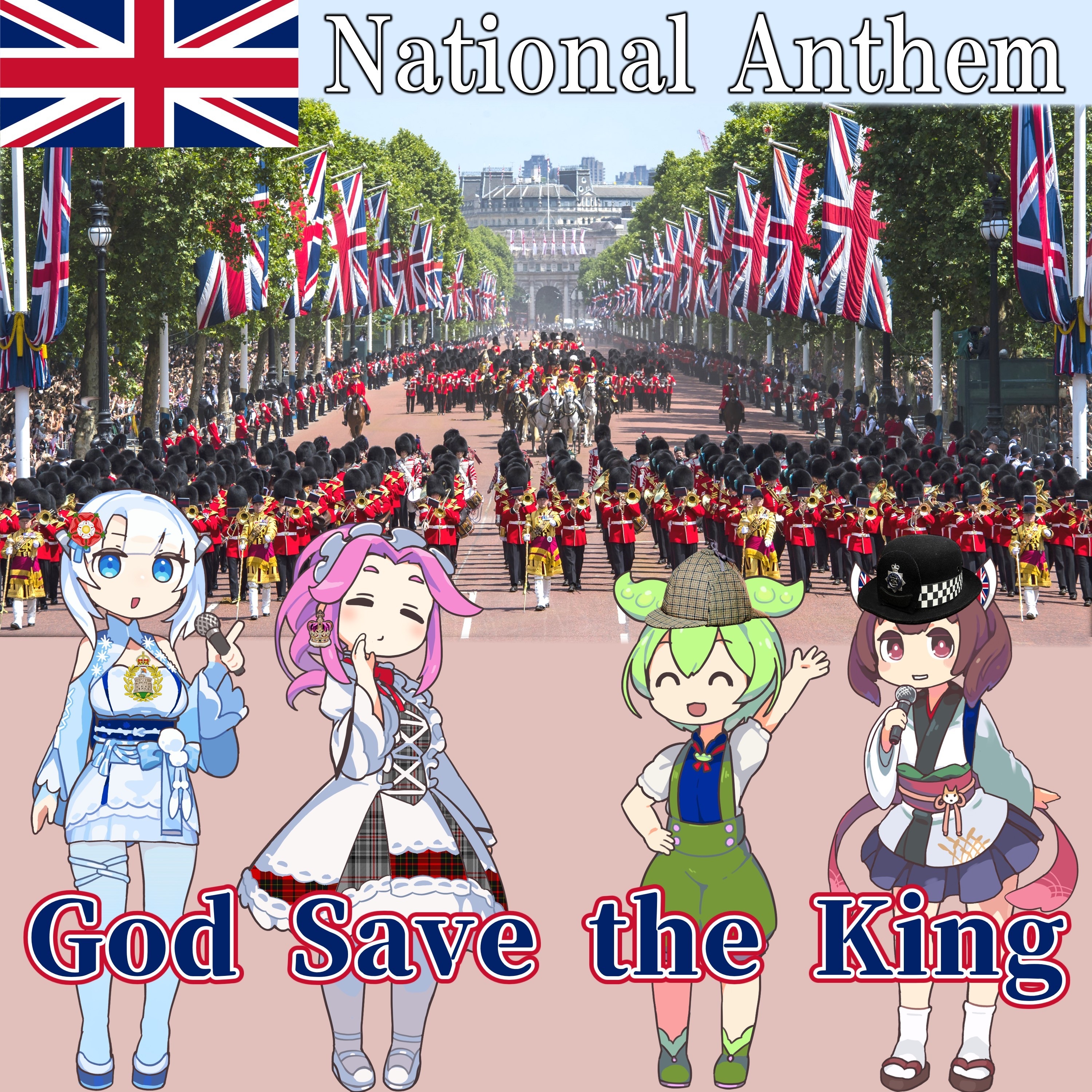 United Kingdom National Anthem "God Save the King" English Chorus ...