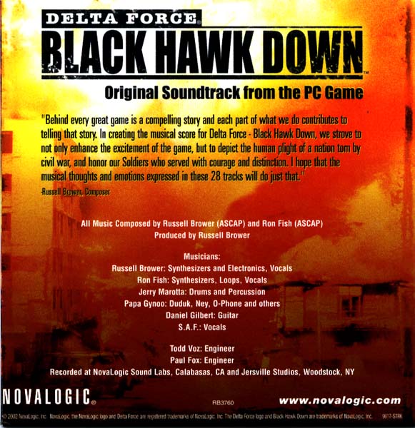 Delta Force: Black Hawk Down Original Soundtrack from the PC Game ...